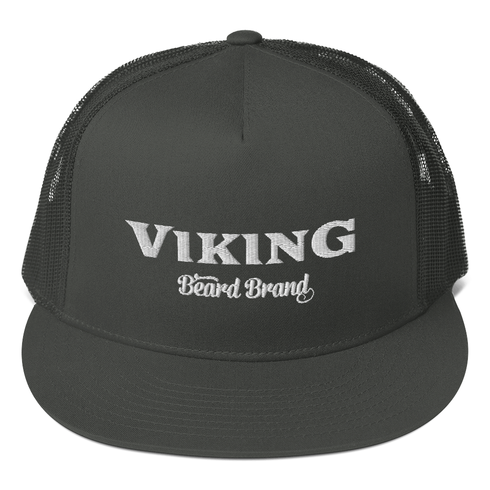 Black Snapback Mesh Trucker Hat – Viking Beard Brand